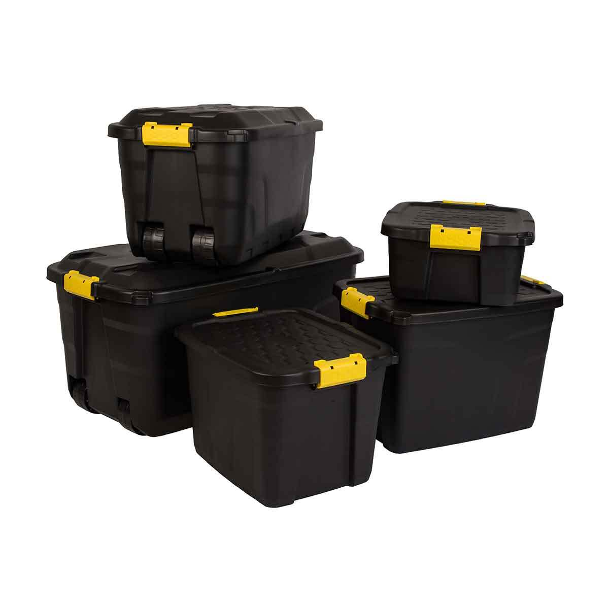 Strata Heavy Duty Storage Box with Wheels 145 Litre Pack of 3 | eBay
