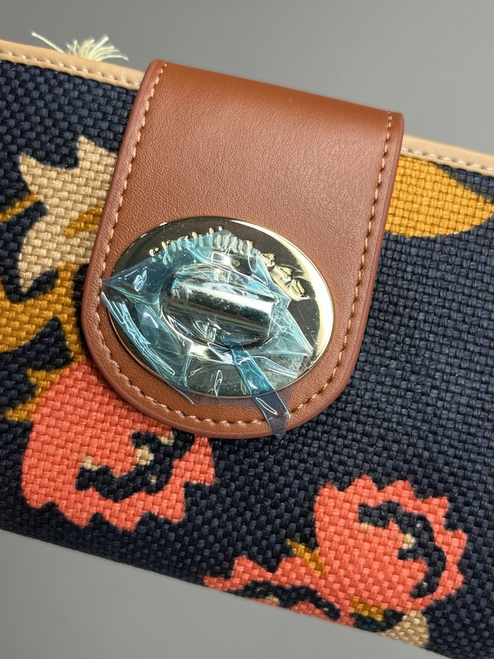 Spartina 449 Mary Lavinia Turn Key Wallet Floral Canvas | eBay