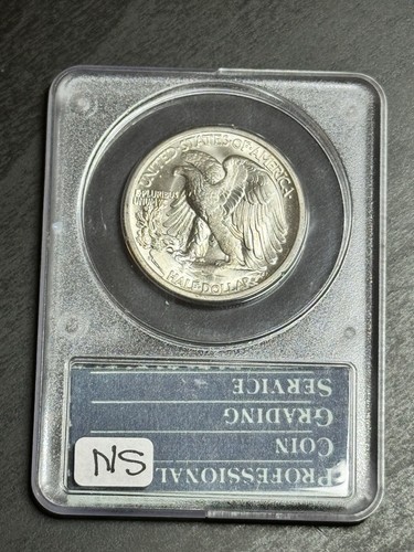 1946 S Walking Liberty Half Dollar PCGS MS64 OGH Rattler Holder ...