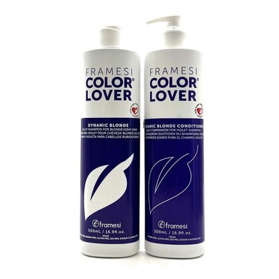 Framesi Color Lover Dynamic Blonde Violet Shampoo & Conditioner 16.9 oz ...