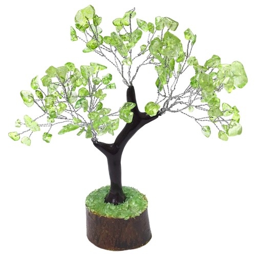 160 Beads Simulated Peridot Crystal Gemstone Tree – Handmade Feng Shui ...