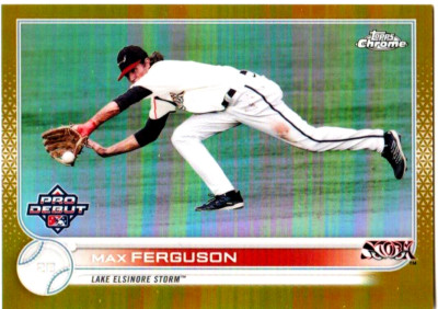 MAX FERGUSON 2022 TOPPS PRO DEBUT CHROME GOLD REFRACTOR 9/50 SP # PDC ...
