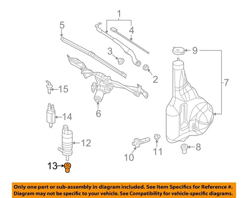 MERCEDES OEM 12-15 ML350 Wiper Washer-Windshield-Washer Pump Grommet ...