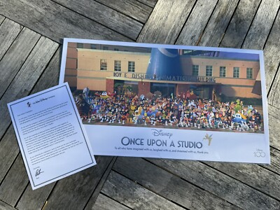 Disney 100 Once Upon a Studio Lithograph Animated Characters New 9.5 X ...