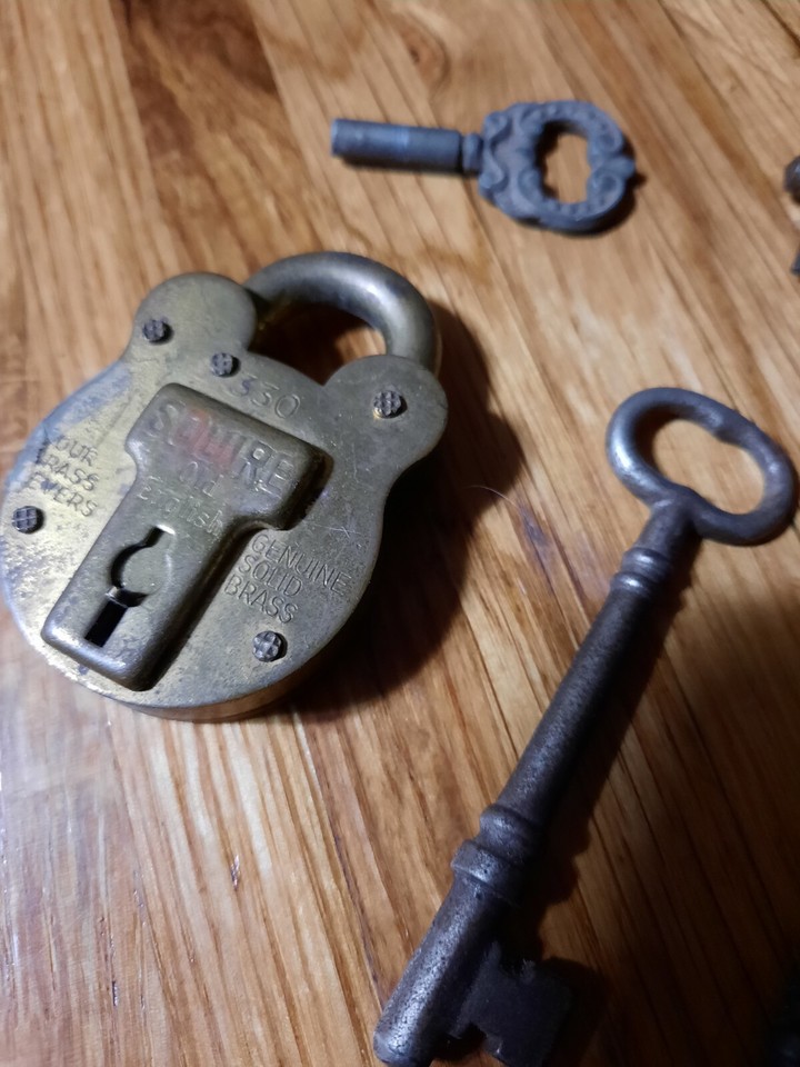 junk drawer lot vintage antique skeleton keys locks brass scales ...