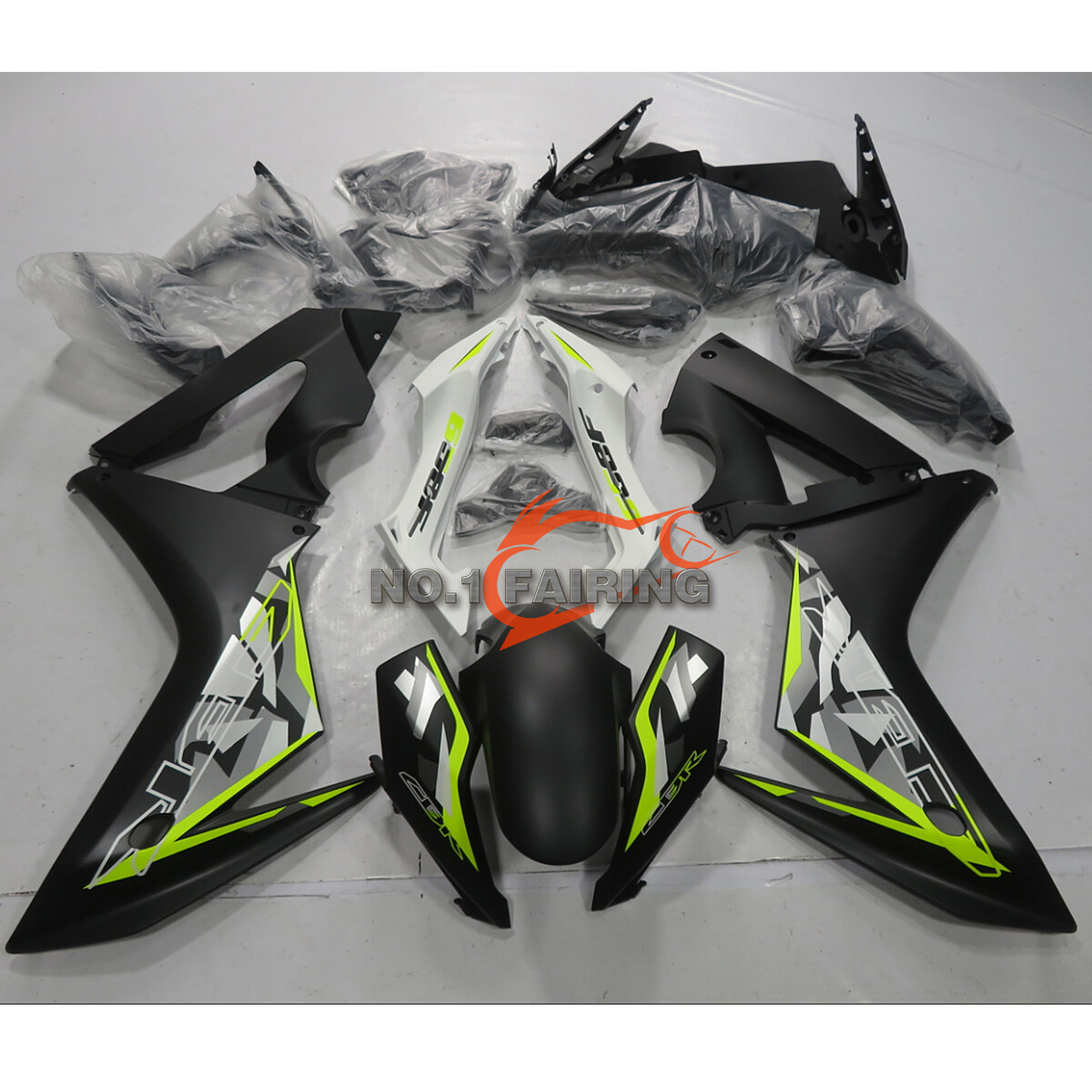 White Yellow Fairing Kit ABS Bodywork For Honda CBR650F 2014-2018 650F ...