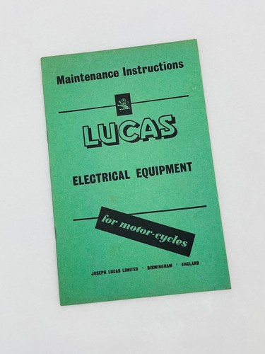 Vintage 1968 Lucas Electrical Equipment Booklet Motorcycle L5569 | eBay