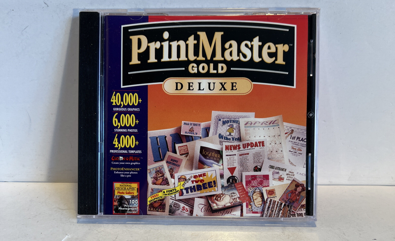 PrintMaster Gold Deluxe Version 4.0 Program 1997 CD-ROM WINDOWS 3.1/95 ...