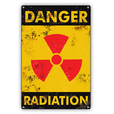 Danger Radiation Symbol Vintage Sign Contaminated Area Retro Warning ...