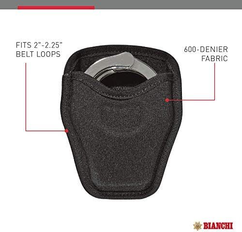 Bianchi 8034 Open Handcuff Case Black Nylon Holder Security Pouch Pull ...