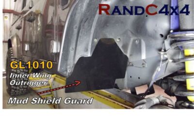 Land Rover Defender Front Outrigger Mud Shield Inner Wing Mud Guard ...