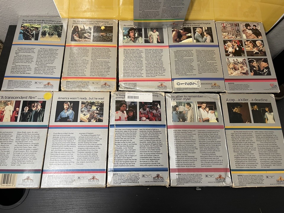 Lot Of 11 Big Box MGM VHS Tapes | eBay