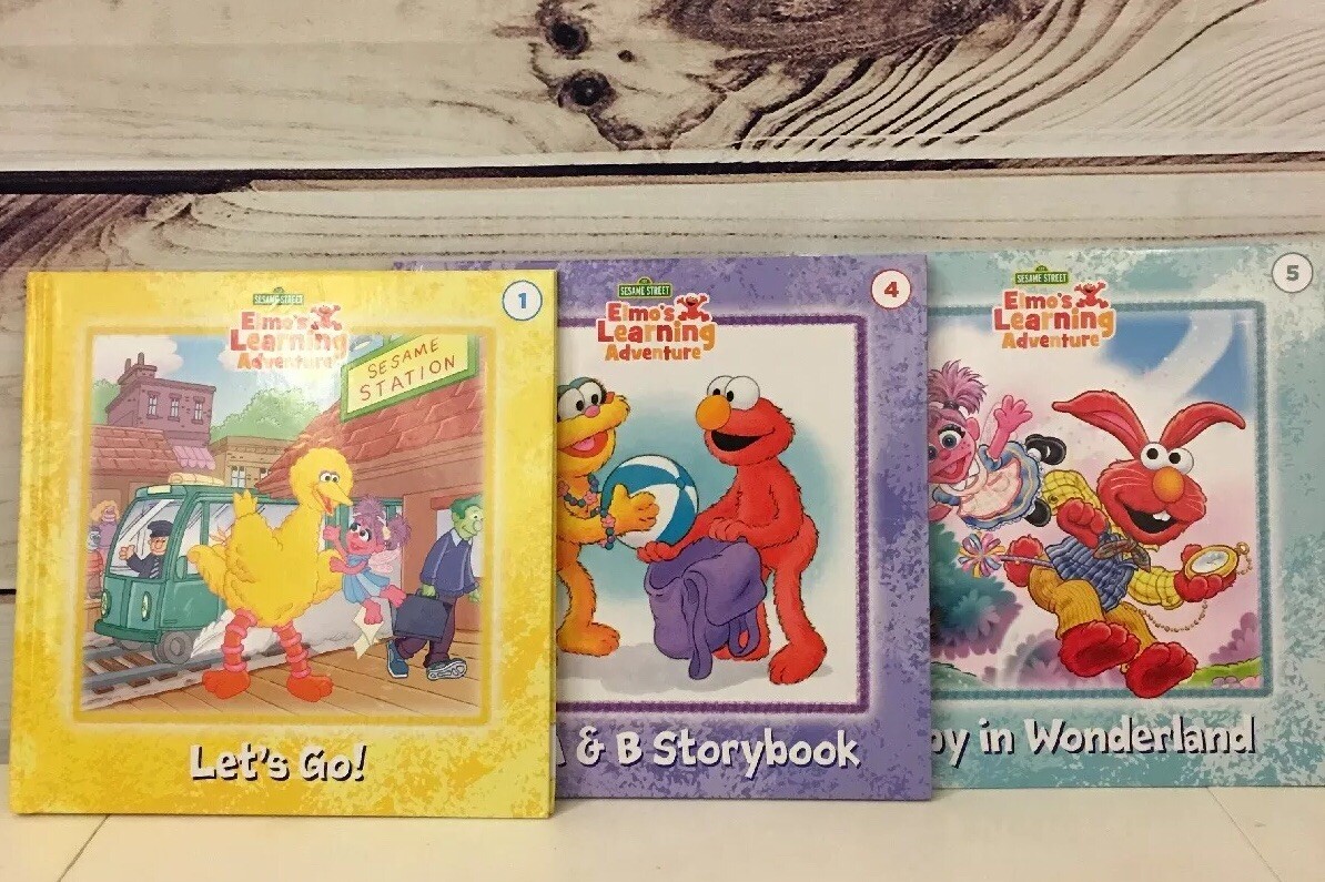 Sesame Street Elmo's Learning Adventure Lof of 3 Books # 1, 4, 5 ...