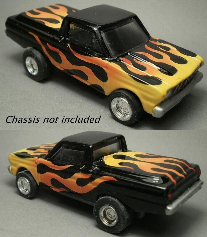 Resin HO SLOT CAR scale 1965 Ford falcon ranchero paintable body t-jet ...