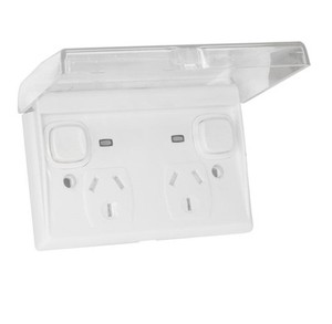 Slimline Weatherproof Double Gpo Power Point Socket Weather Proof Twin ...