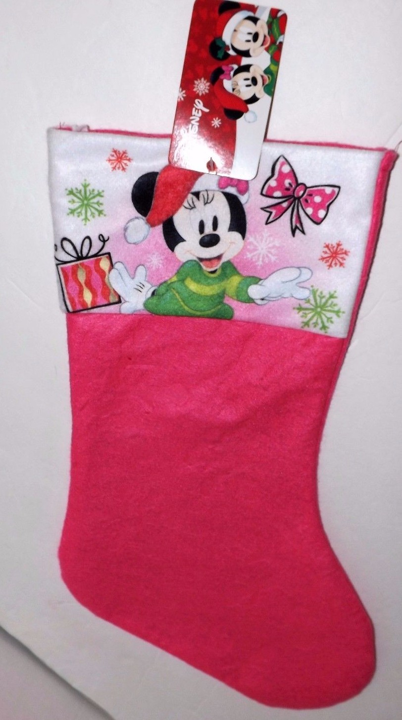 Minnie Mouse Christmas Stocking or Santa Hat Snowflake Embossed ...