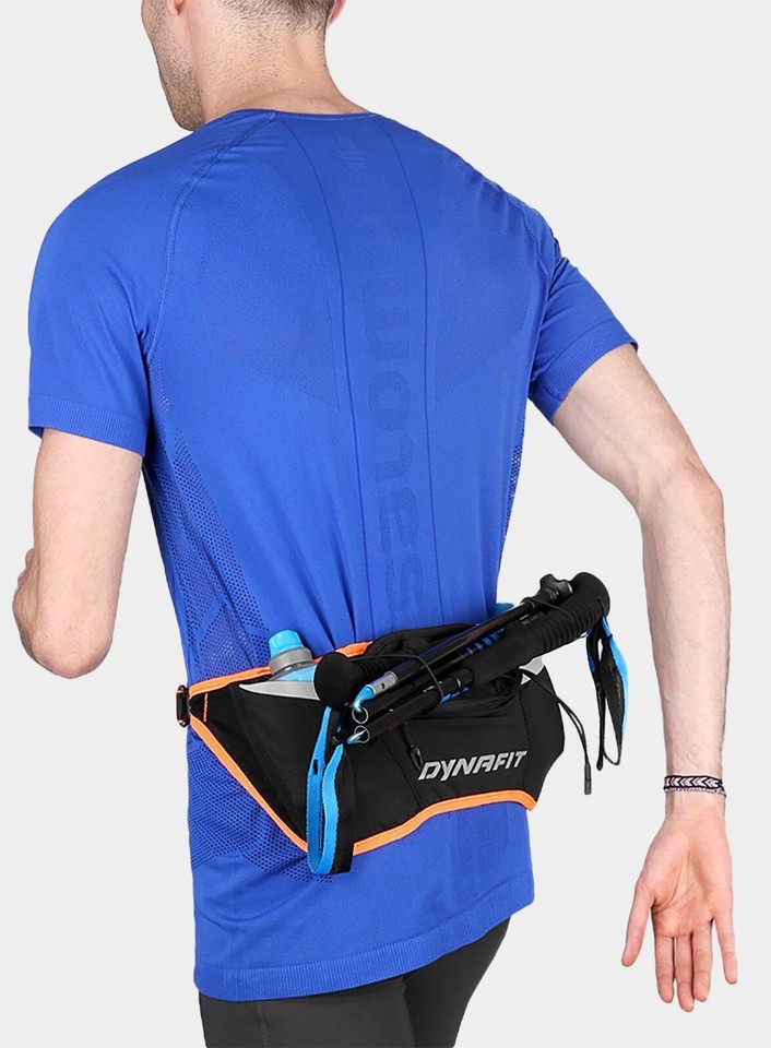 DYNAFIT flask trail running belt zip pocket phone gel hydration pole ...