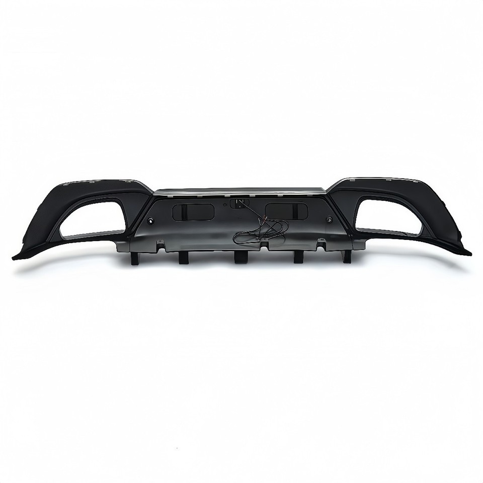 CMS STYLE GLOSS BLACK REAR DIFFUSER W/ LED LIGHT FOR 2019-2022 BMW G20 ...