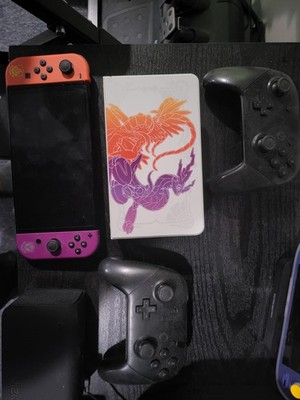 Nintendo Switch OLED Bundle w/ 2 pro controllers | eBay