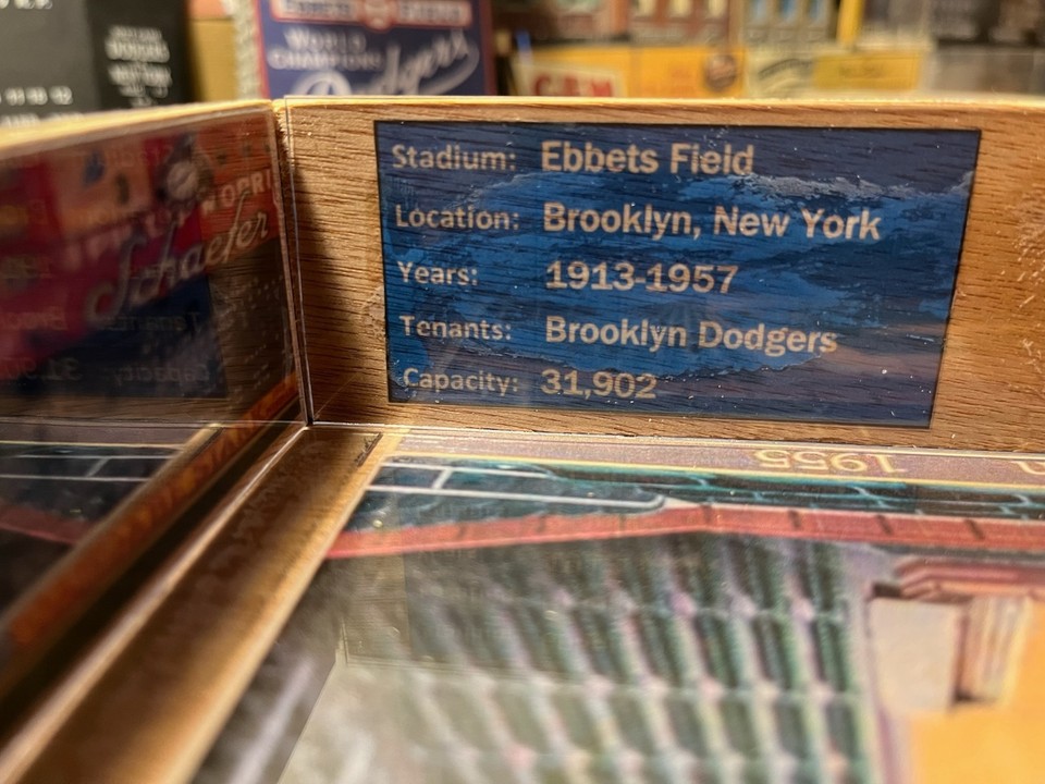 Brooklyn's Ebbets Field Strat-O-Matic / APBA Cigar Box Baseball Stadium ...