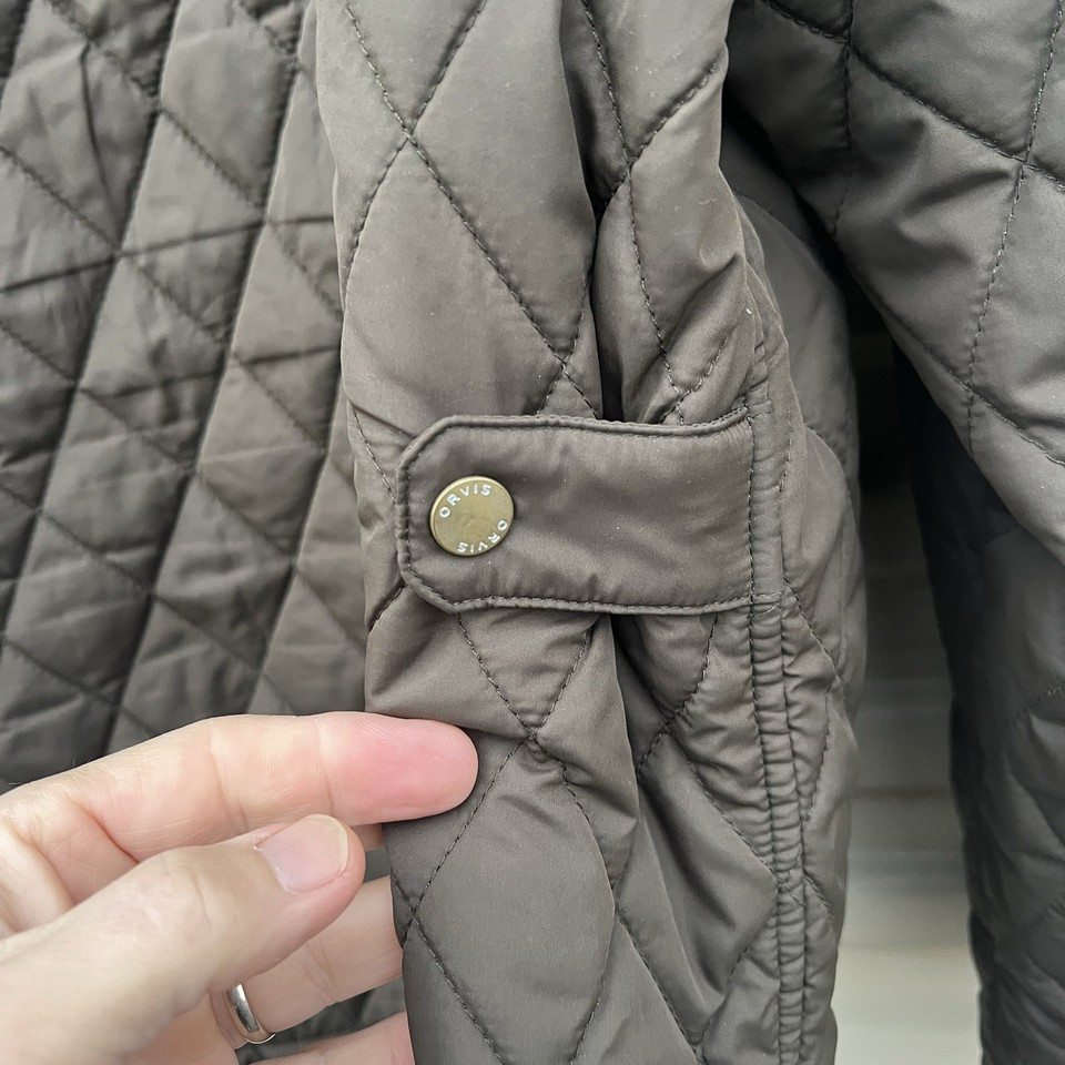 Orvis Men’s Route 7 Quilted Snap Front Jacket In Ivy (Dark Olive Green ...