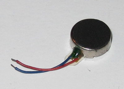 Vibrator Flat Micro Motor - 1 to 3.6 VDC - For Cellphones Beepers Mini ...