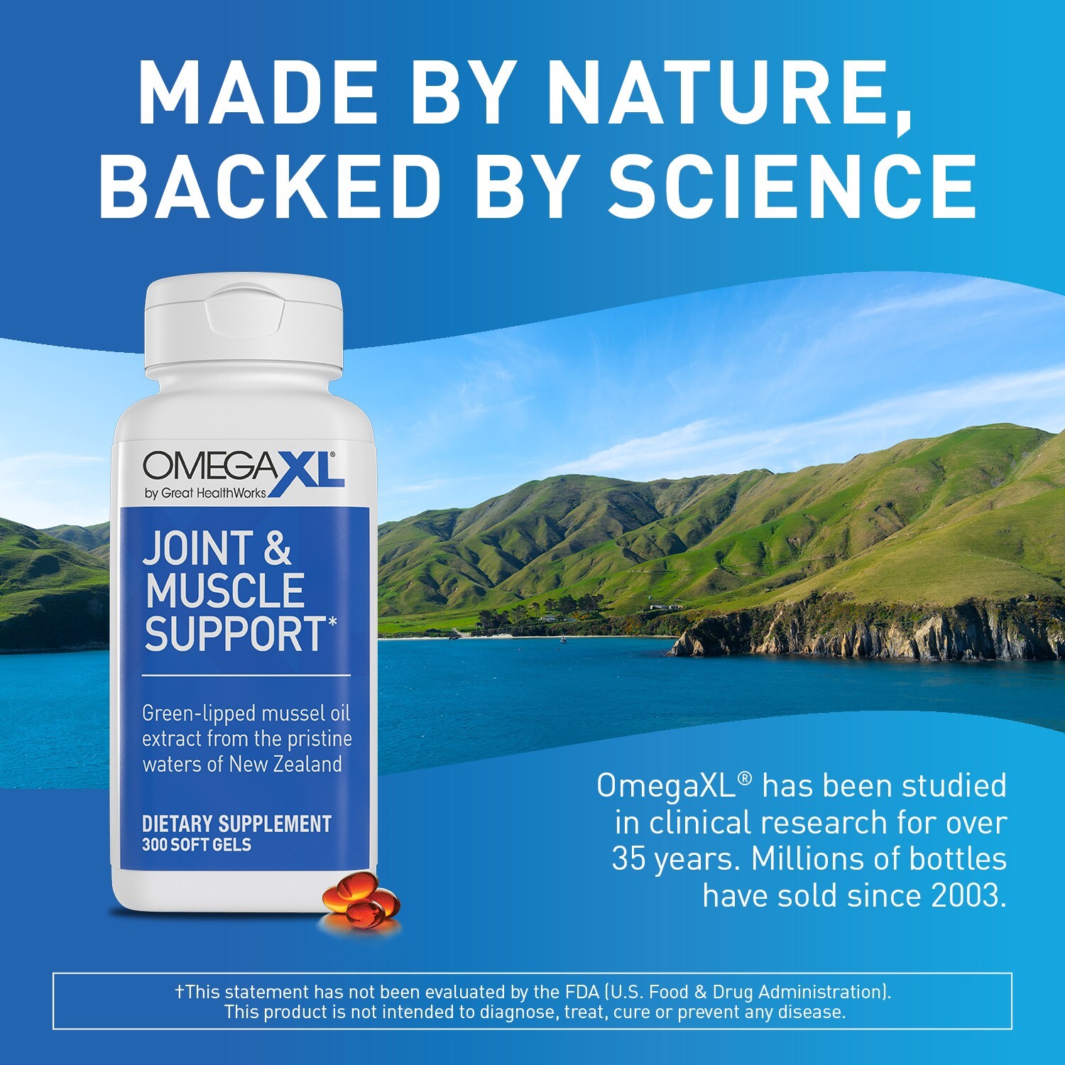 Omega XL 300 cápsulas - Mejillón de labios verdes Omega 3 de Nueva Zelanda