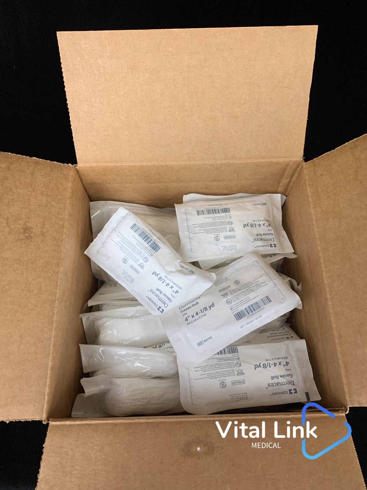 Covidien 441105 Dermacea Gauze Bandage Roll - 3 Ply - 4" x 4 1/8 yd ...