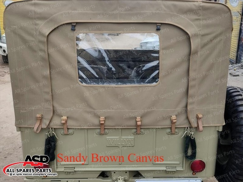 Jeep Willys CJ2A CJ3A CJ3B CJ5 Canvas Soft Top Fits on Civil Bow Frame ...