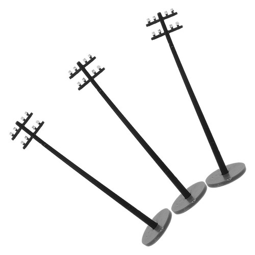 3pcs Miniature Telegraph Poles Model Diy Telegraph Poles For Micro ...