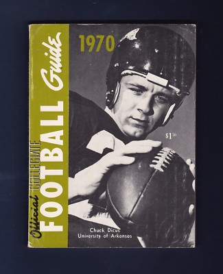 1970 Official NCAA Football Guide with Chuck Dicus pictured on the ...