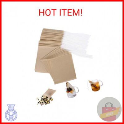 Aksuaple Eco-Fil Disposable Tea Filter Bags for Loose Tea, Wood Pulp ...