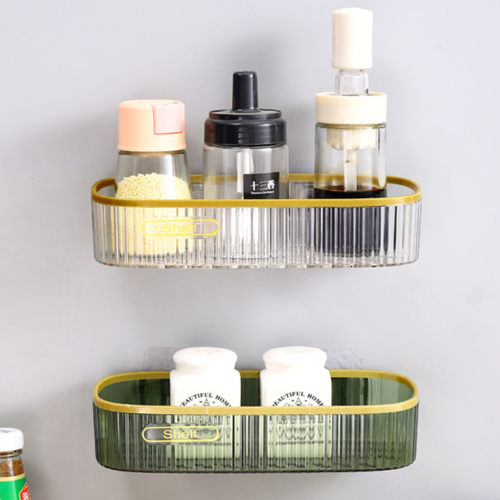 Wall-mounted Square Bathroom Shelf Plastic Triangle Storage Rack ...