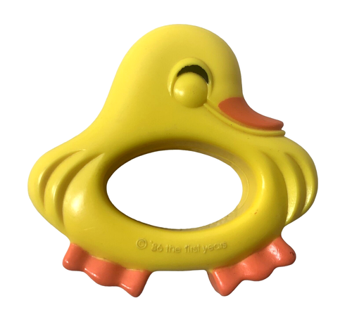 Vintage Duckie Baby Rattle Toy 1986 The First Years Yellow Duck | eBay