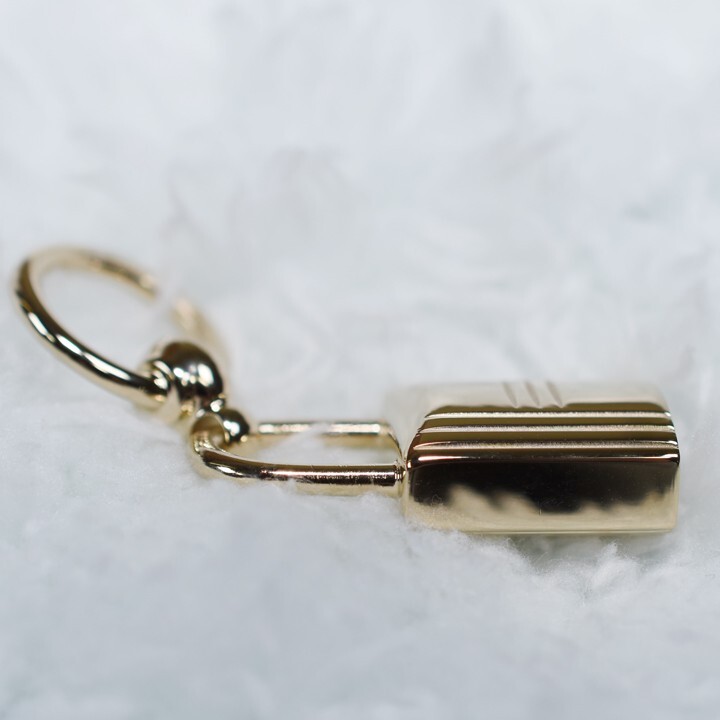 HERMES Scarf Ring Loop Charms Cadenas Gold Plated with Box New | eBay