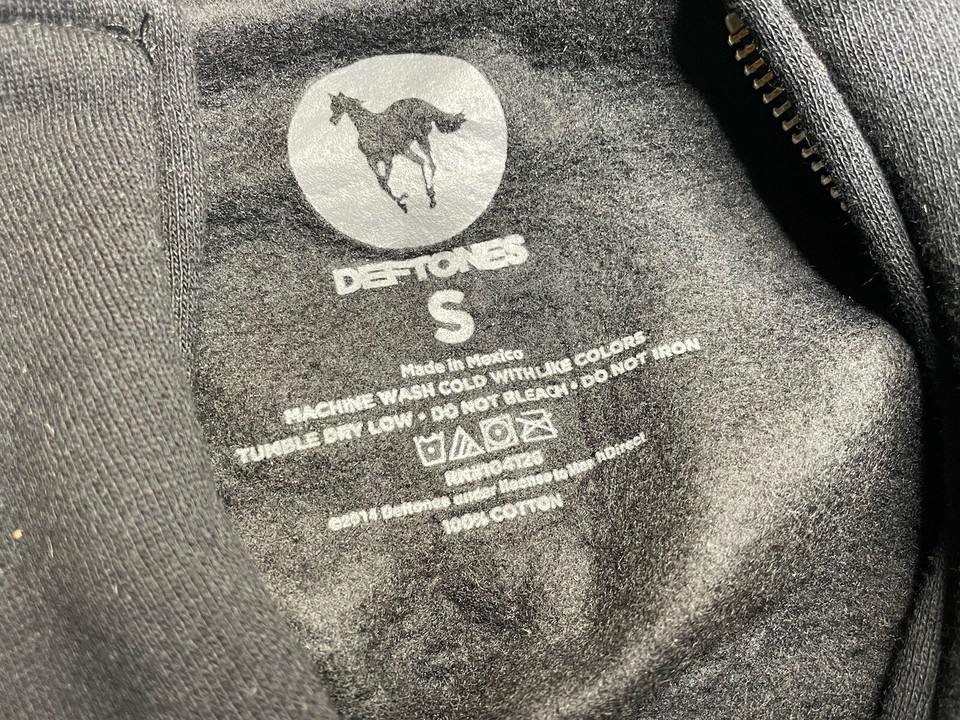Deftones embroidered logo S Zip Up Hoody Sweatshirt Official nu-metal ...