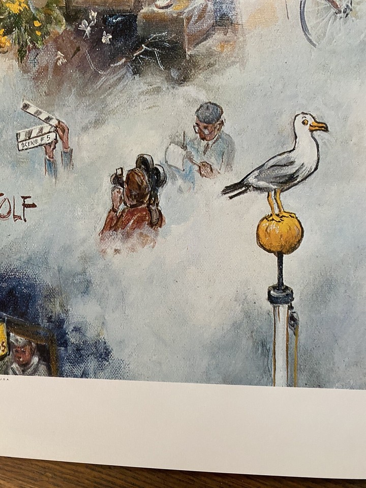 SIGNED Vintage Print San Francisco Top of the World Albert Tolf Litho ...