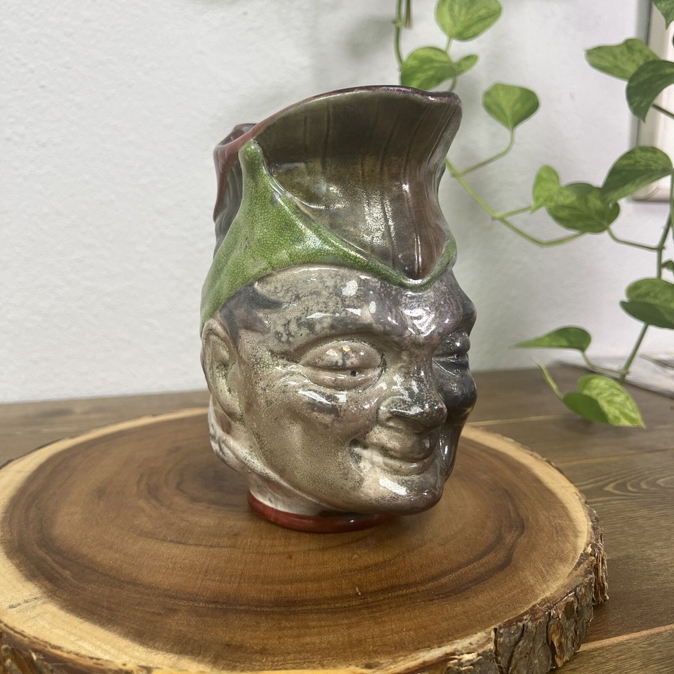 Sarreguemines Wardle England Majolica Porcelain Face Pitcher Jug | eBay