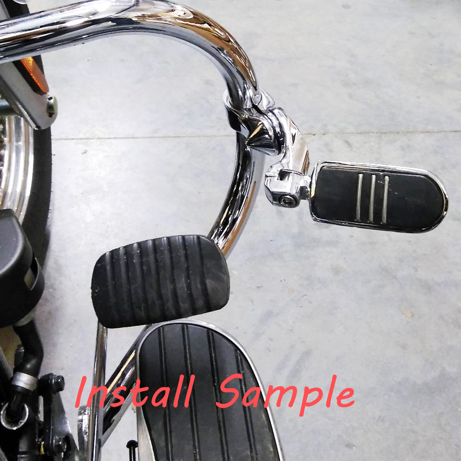 US Short Motorcycle Highway Engine Guard Foot Pegs Footrest For Cruiser ...