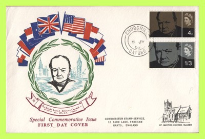 G.B. 1965 Churchill ordinary set on neat u/a First Day Cover, Churchill ...