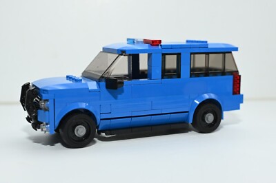 Blue Police Truck SUV Custom Model compatible and Built with LEGO ...