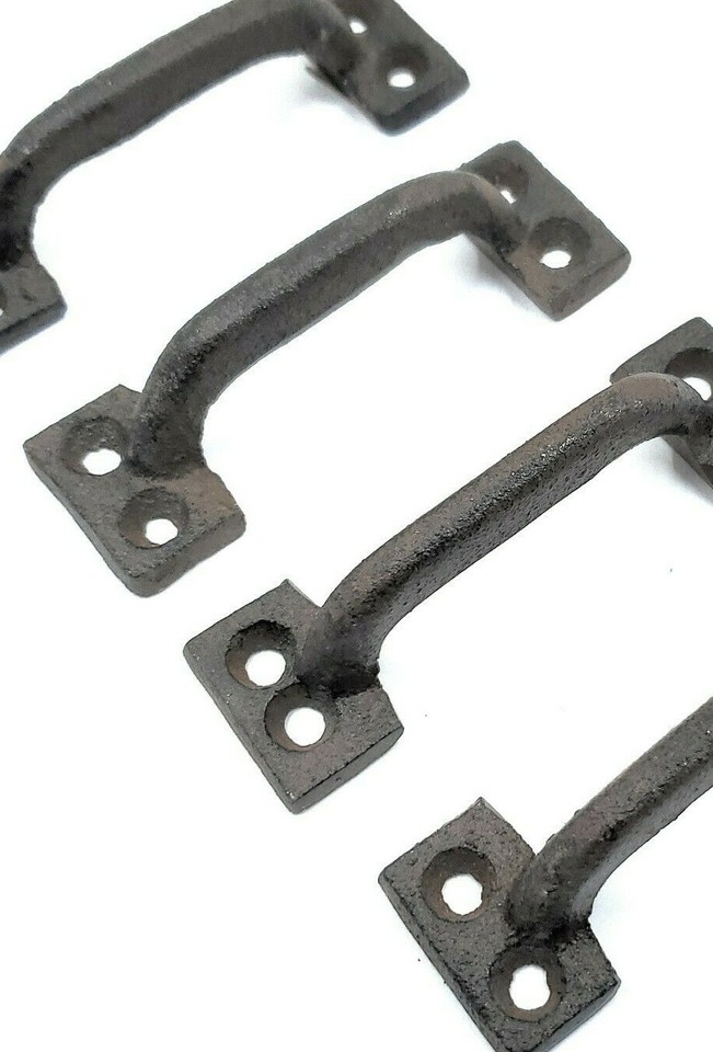 12 Small Handles Drawer Door PullsCabinet Rustic Cast Iron Decor 3 5/8 ...