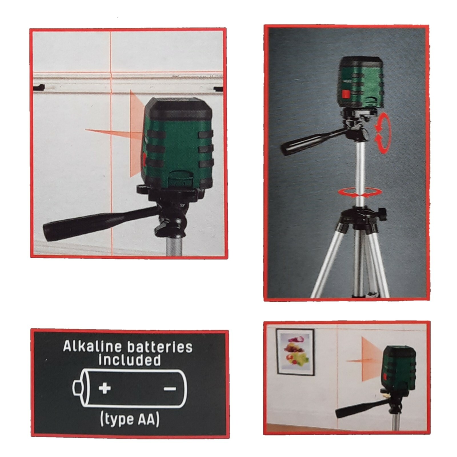 Parkside Self-Levelling Cross Line Laser Level With Tripod Stand | eBay UK