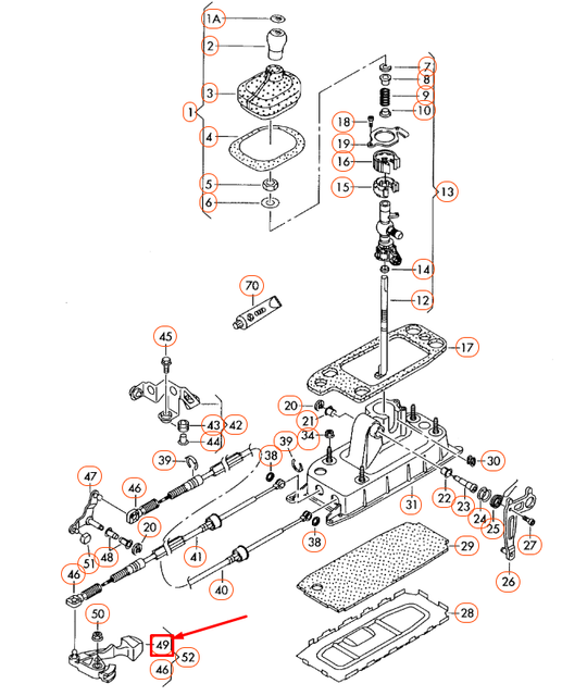VW AUDI SEAT SKODA 1.9TDI 5SPD KJF GEAR SHIFT LEVER GEAR SELECTOR ...