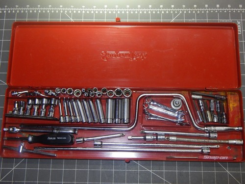 Snap On Tools 61Pc SAE 1/4 Drive General Service Set Socket Ratchet ...