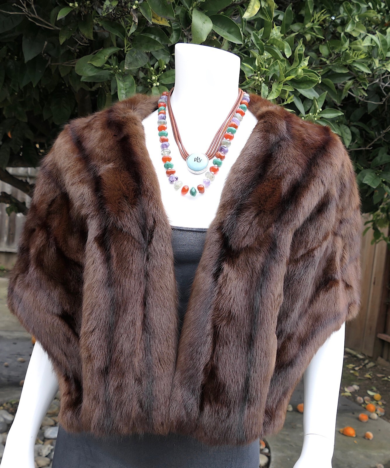 Luxury Real Kolinsky Fur Stole Wrap Shrug Shaw Formal Wedding Bridal ...