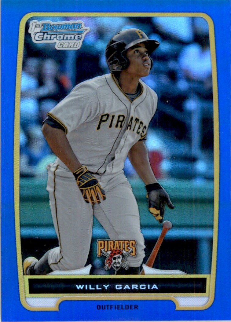 2012 Bowman Chrome Prospects Blue Refractors #BCP168 Willy Garcia /250 ...
