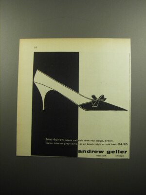 1957 Andrew Geller Shoes Ad - Two-Toner | eBay