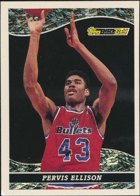 1993-94 Topps Black Gold Insert #22 Pervis Ellison Washington Bullets ...
