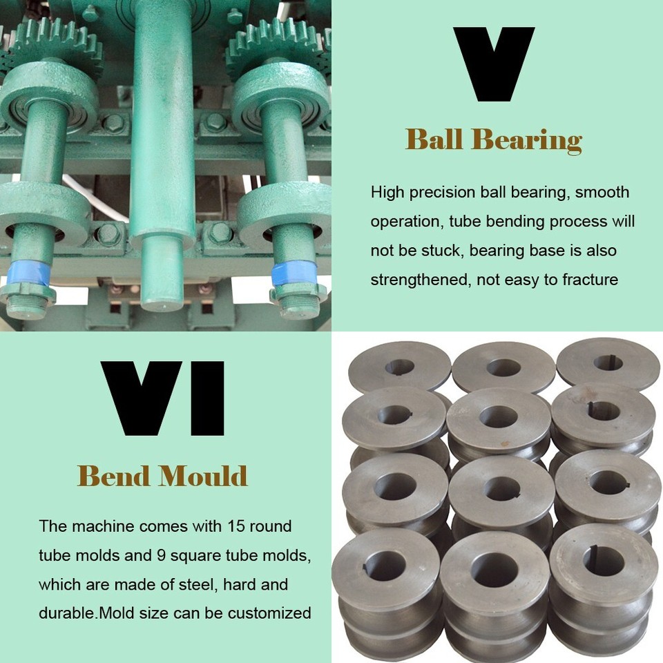 220V Electric Greenhouse Arc Bender Pipe Bender Circle Bending Machine ...